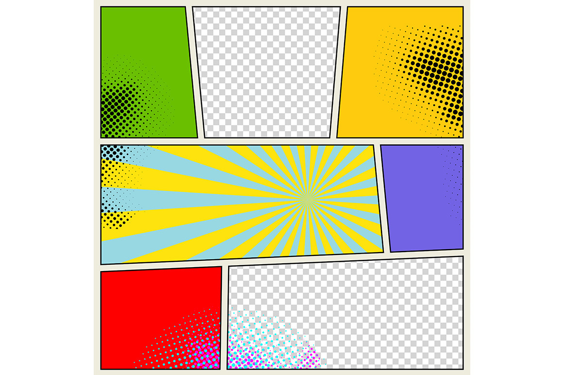 Retro Comic Book Vector Background, an Object Illustration by Things ...