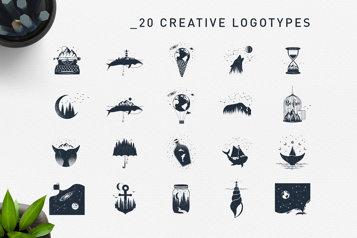 Double Exposure. 20 Creative Logos, a Branding & Logo Template by ...