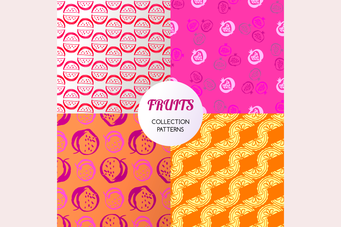 Fruit patterns set | Graphic Patterns ~ Creative Market