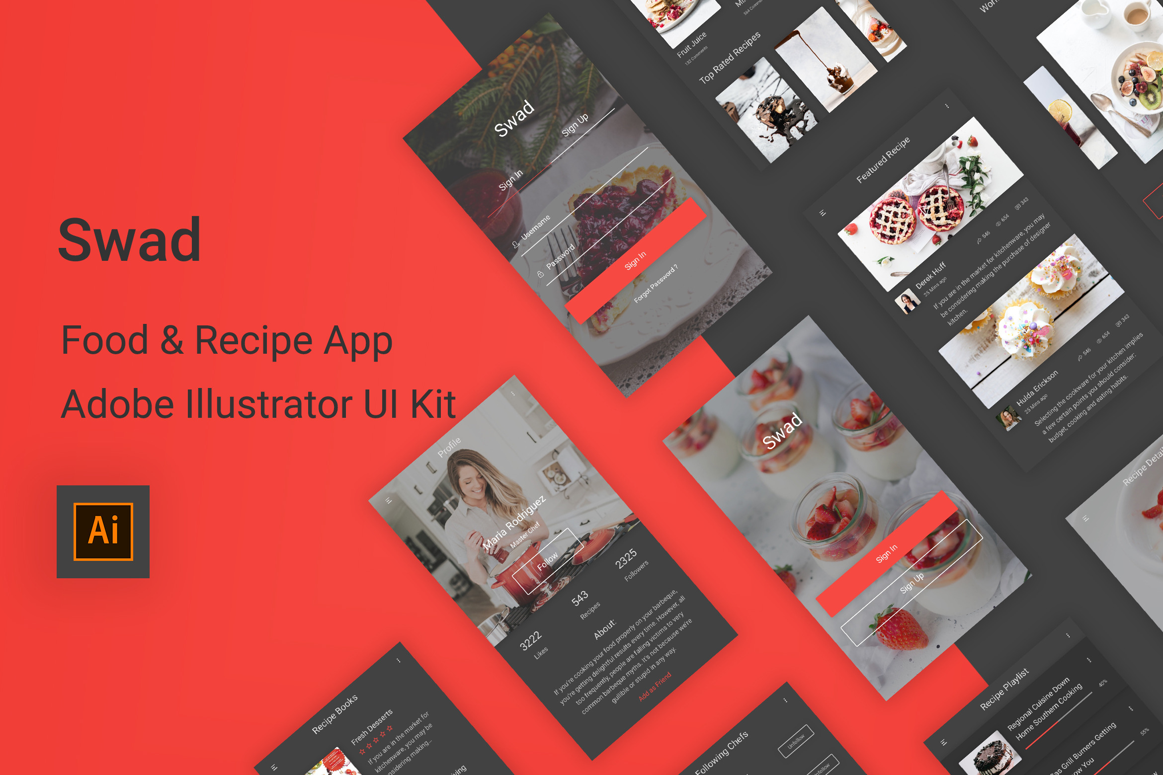 Swad - Food & Recipe UI Kit (AI), an UI Kit Template by themelove ...