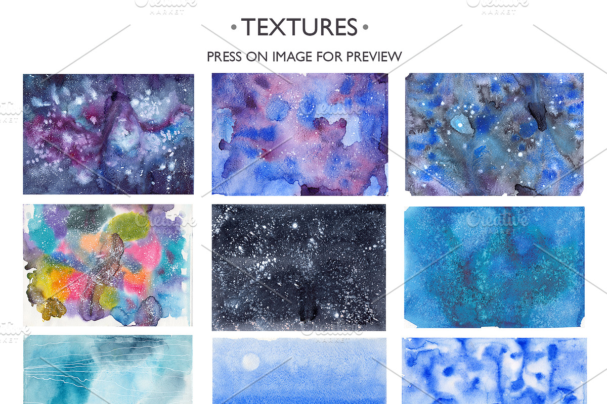 Watercolor Textures & Shapes Pack, a Texture Graphic by Sketchy Art