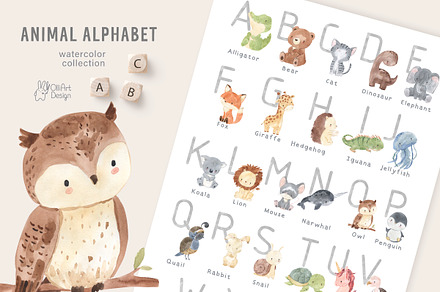 Spanish alphabet with Animals | Animal Illustrations ~ Creative Market