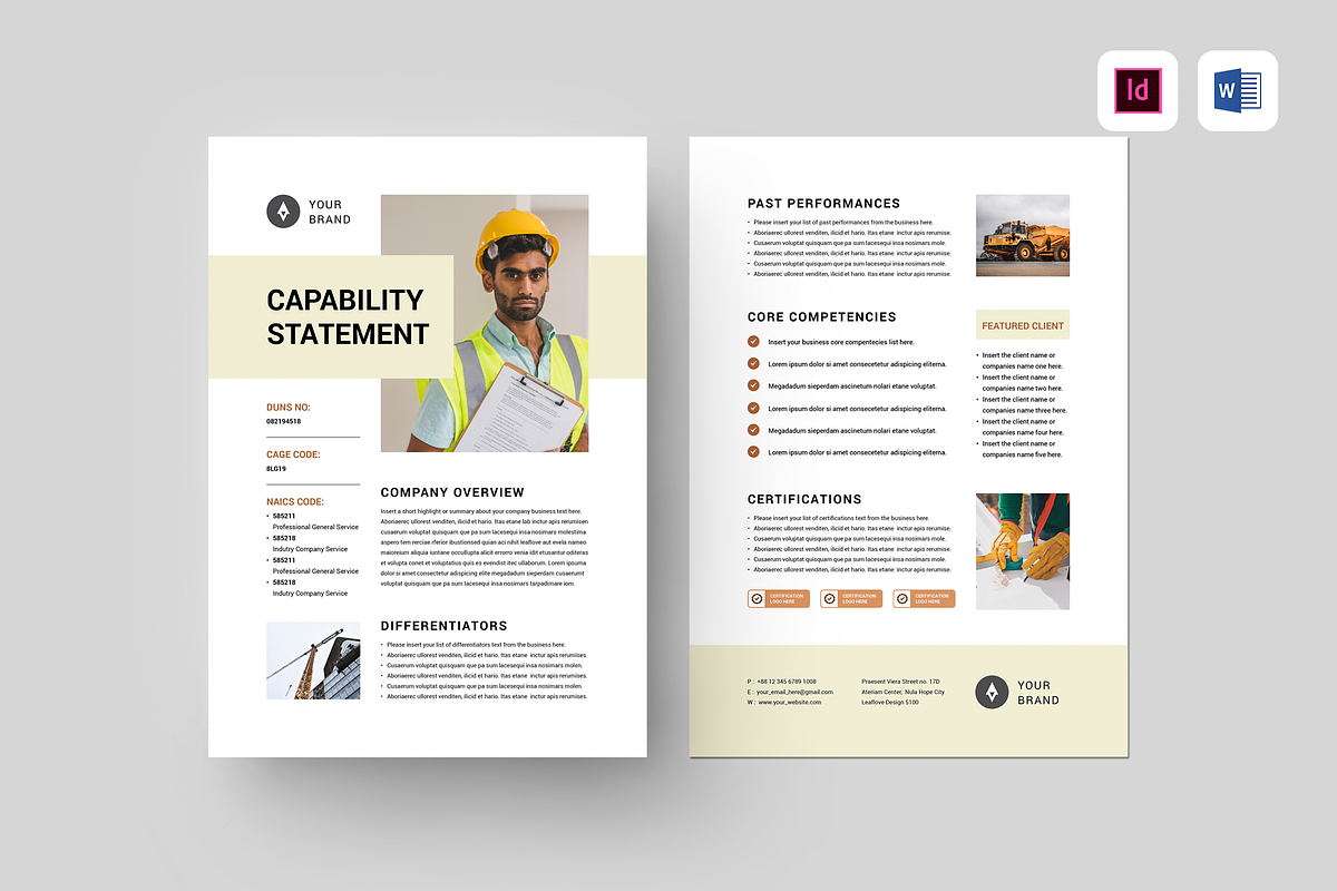 Company Capability Statement, a Flyer Template by Leaflove