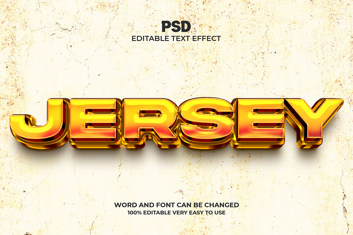 Jersey 3D editable PSD text effect, a Layer Style Add-On by Design Fly