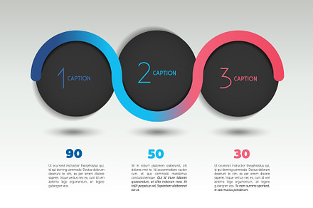 3 steps option banner., a Background Graphic by VectorAN