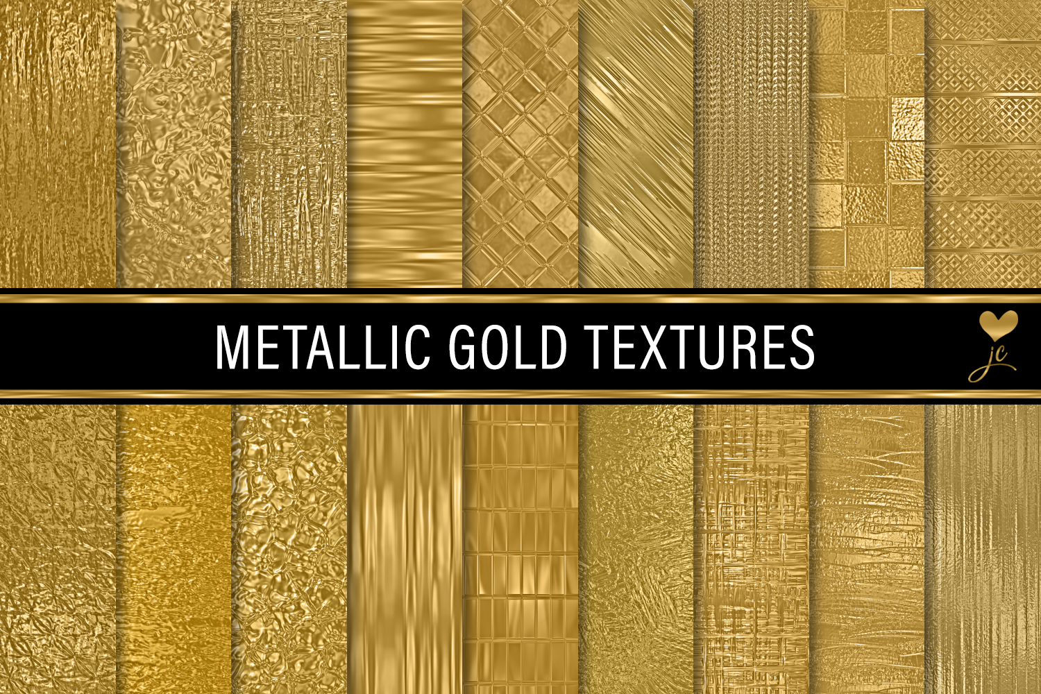 Metallic Gold Textures, a Texture Graphic by Julie Campbell