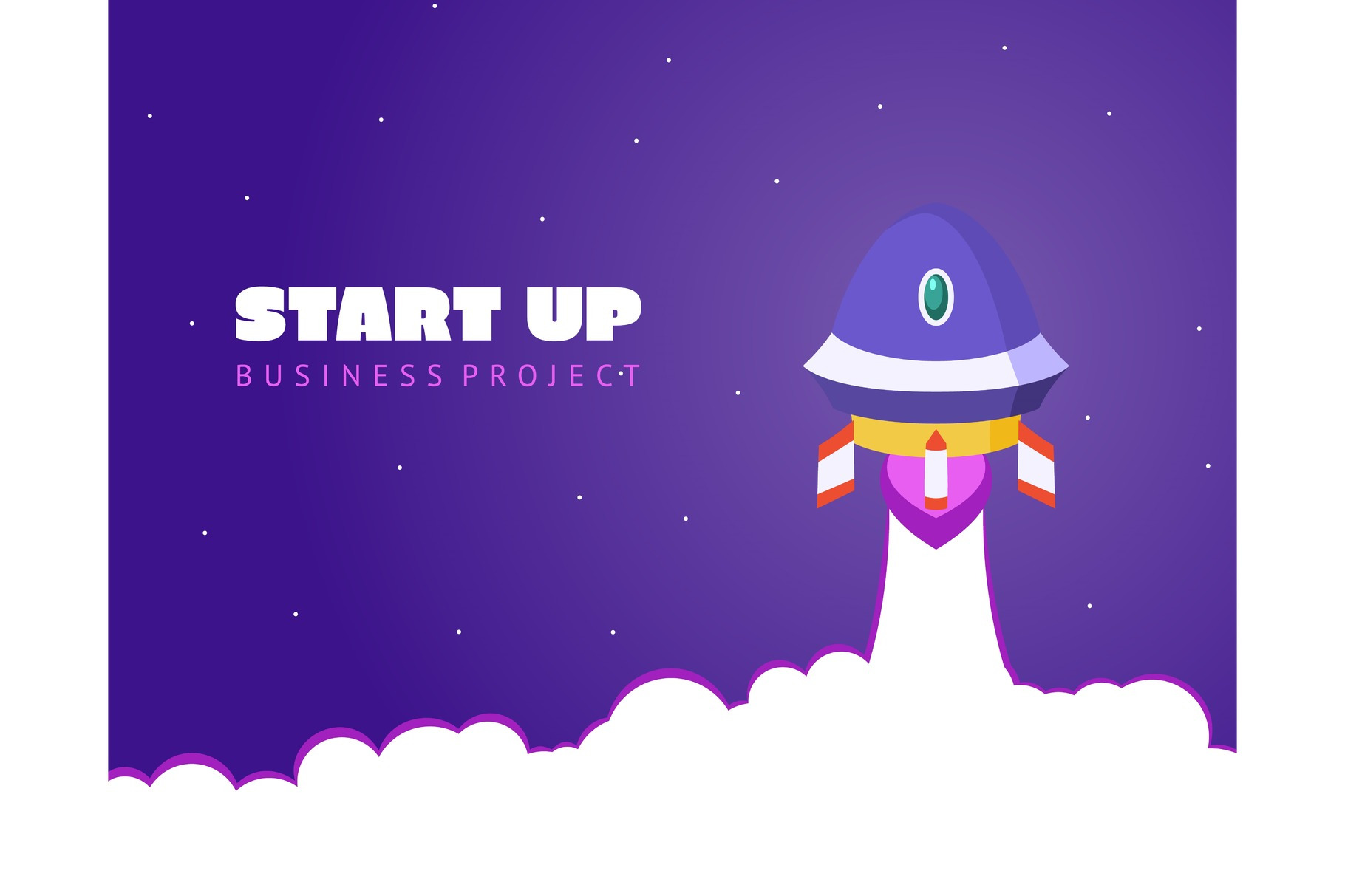 Start up concept space background, a Decorative Illustration by the8monkey