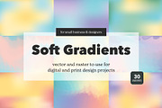 30 Soft Gradient Textures, a Texture Graphic by Dandymark