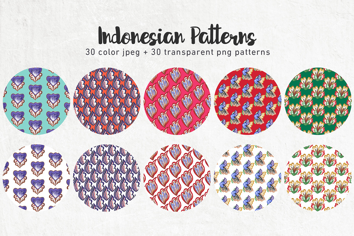 Indonesian seamless patterns, a Pattern Graphic by likorbut