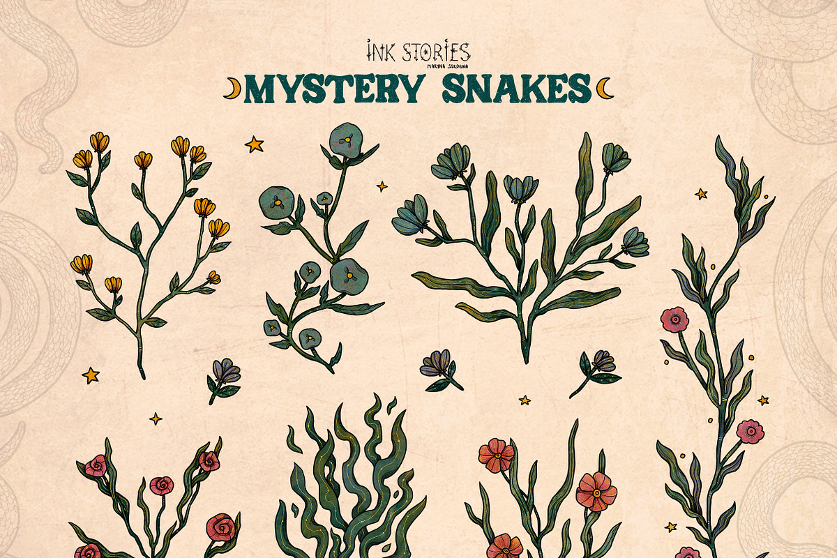 Mystery Snakes, an Animal Illustration by Ink Stories