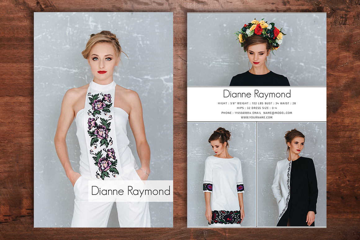 Modeling Comp Card V11, a Card Template by Madhabi Studio | Creative Market