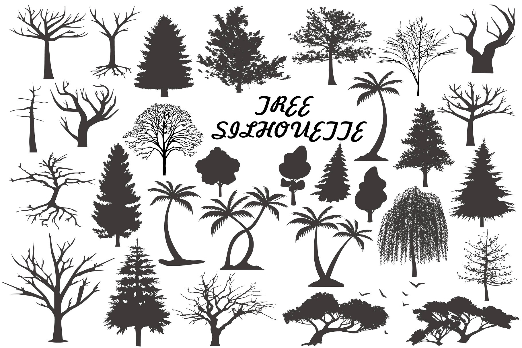 TREE SILHOUETTE SVG Bundle