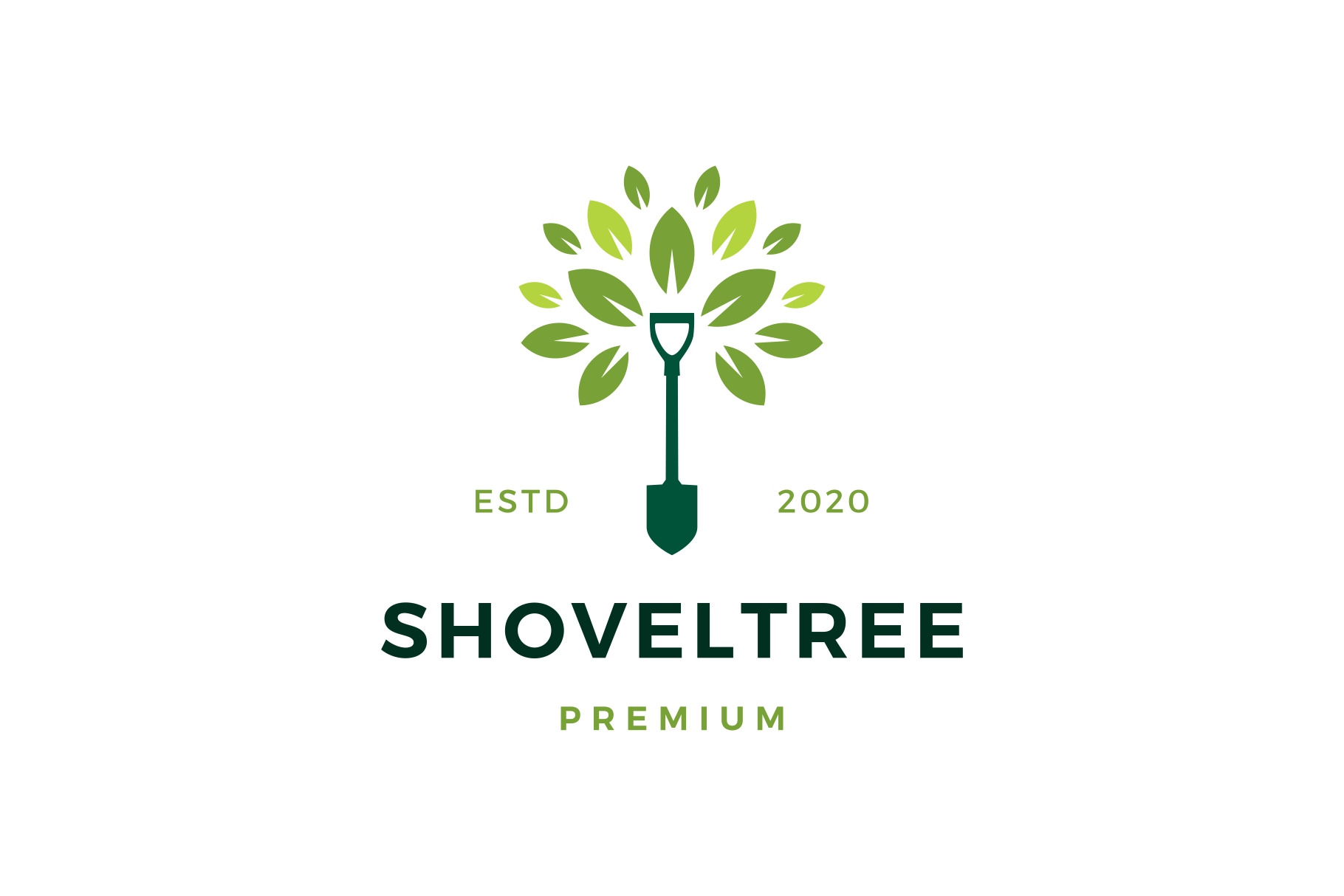 shovel tree sprout garden leaf logo, a Branding & Logo Template by ...