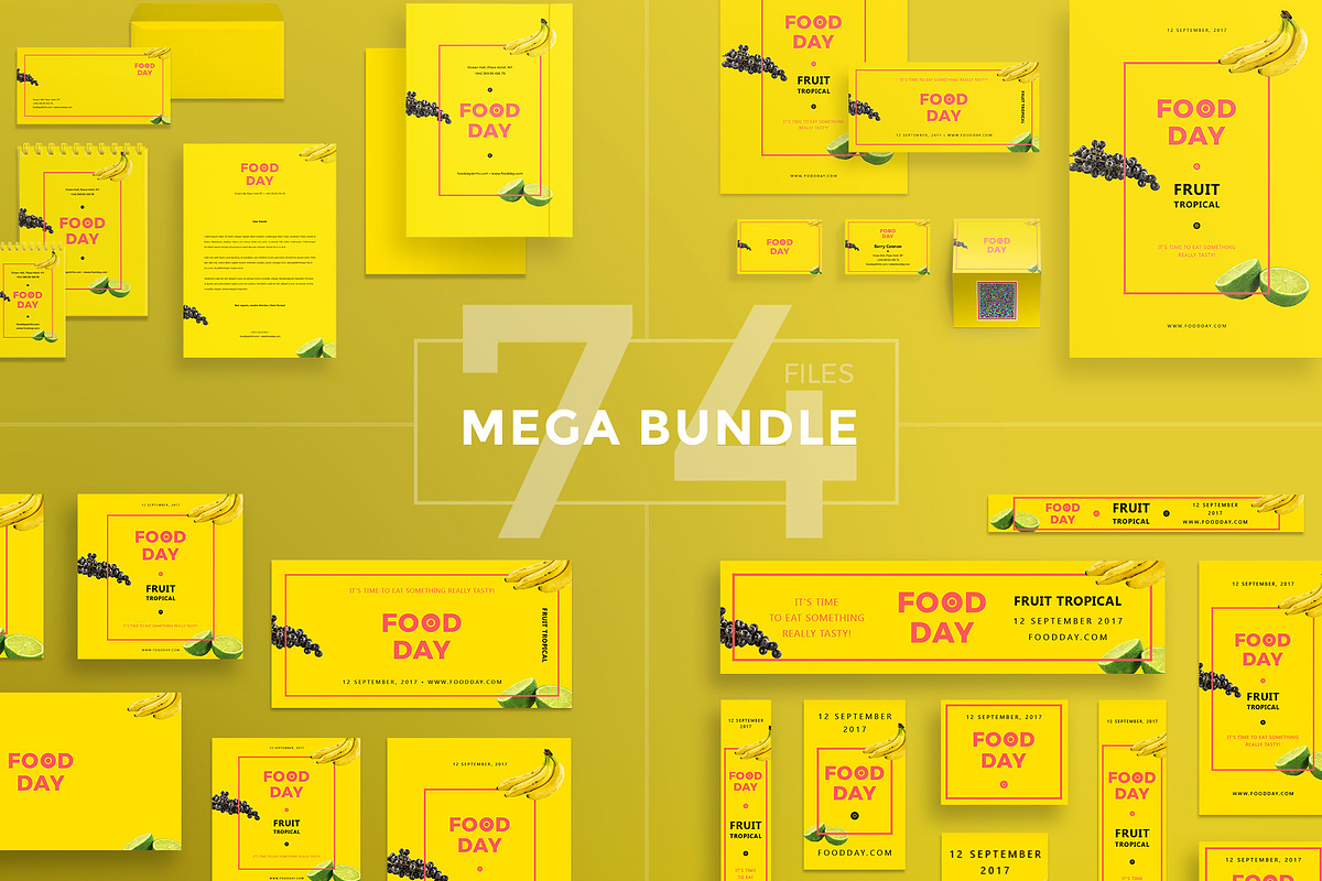 Mega Bundle | Food Day, a Poster Template by Amber Graphics