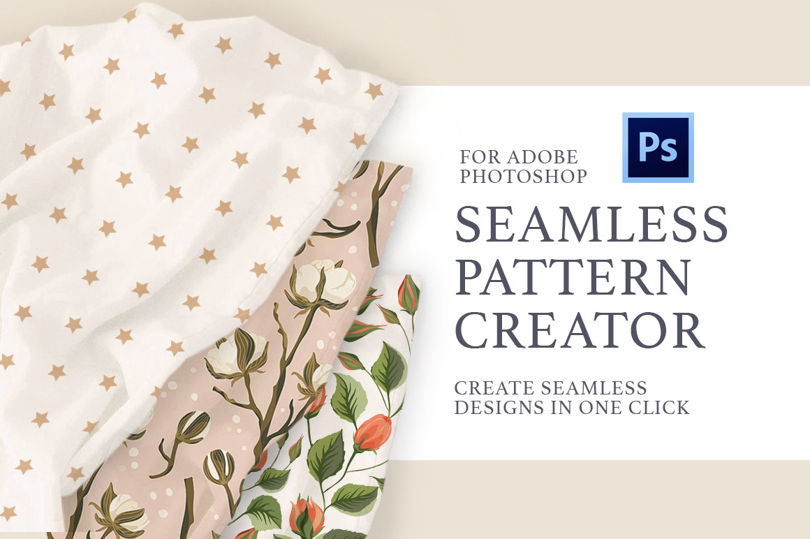 Photoshop Seamless Pattern Creator., an Action Add-On by Red Ink