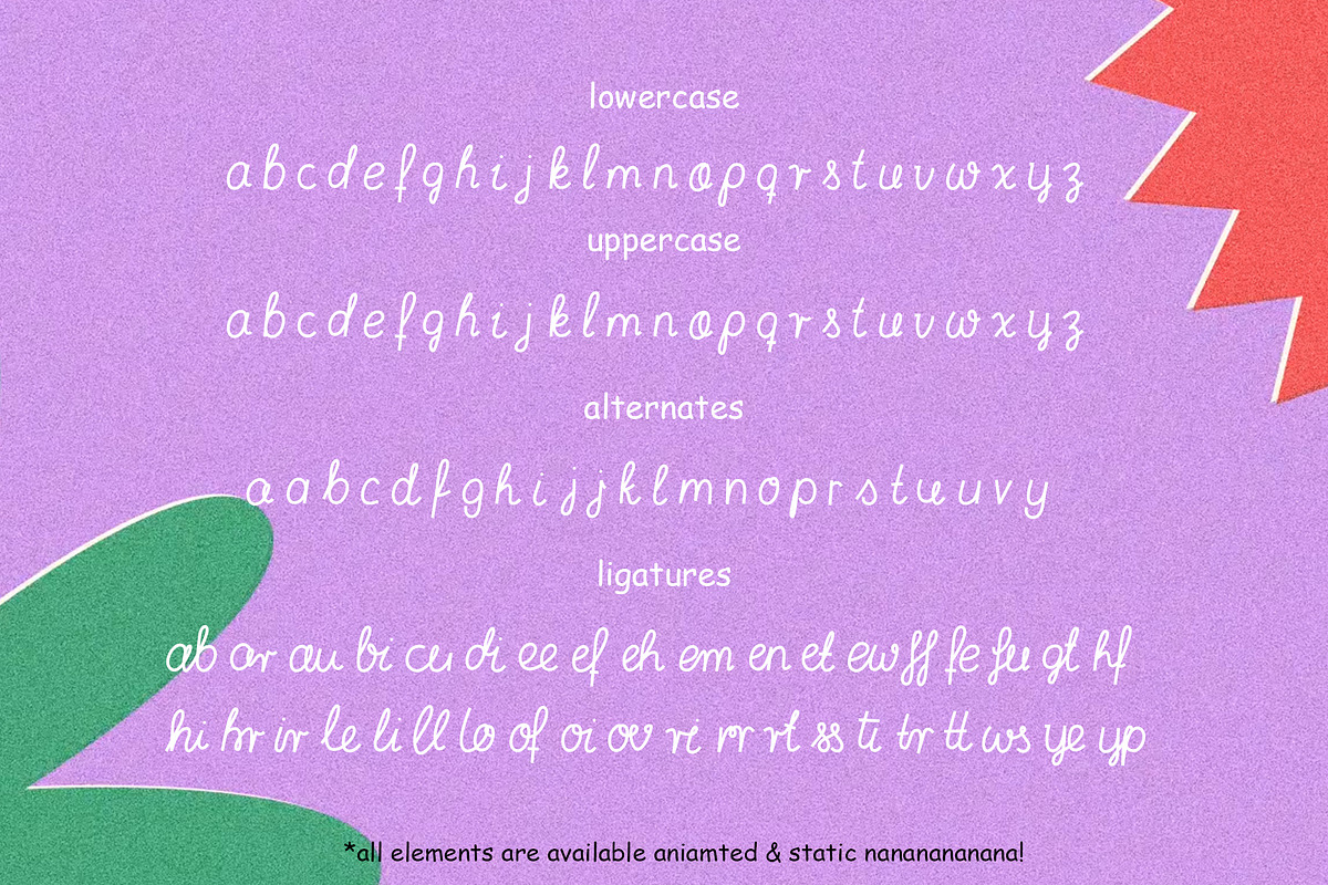 Animated Font - Heavenly Milo, a Script Font by ana & yvy