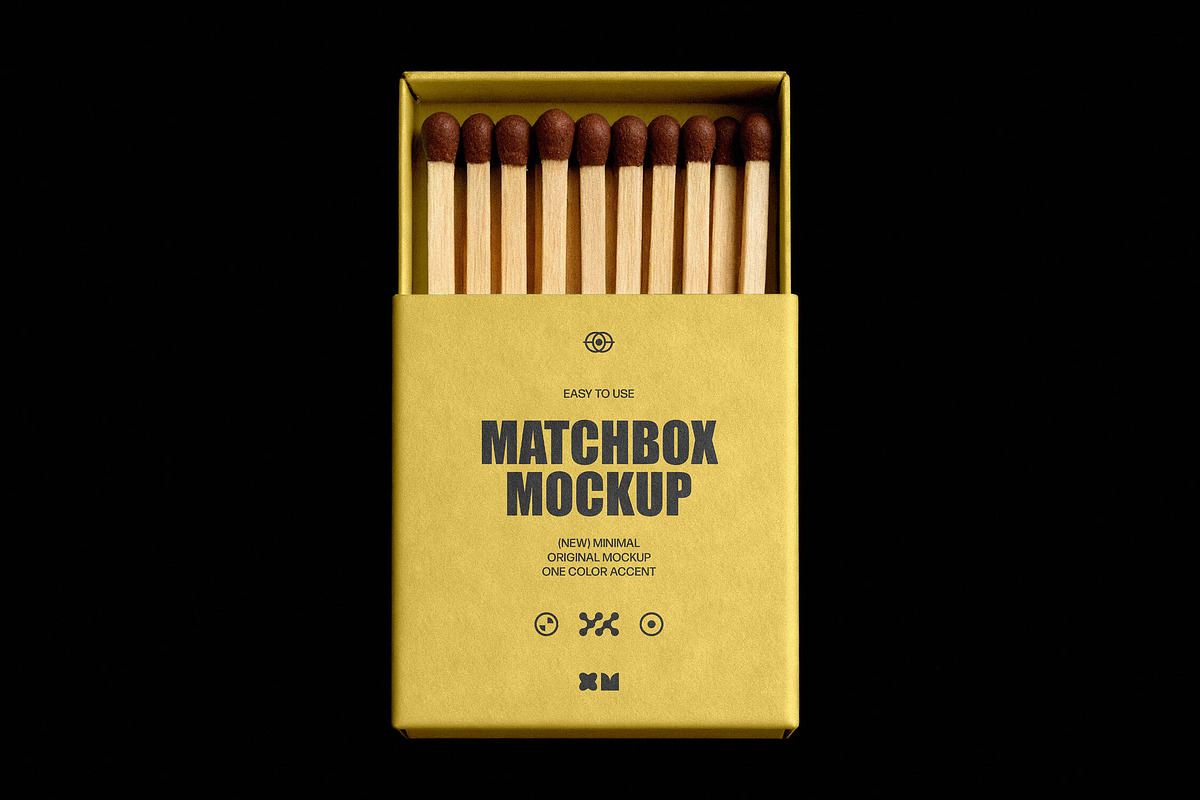 Open Matchbox Mockup, a Product Mockup by Design Squad