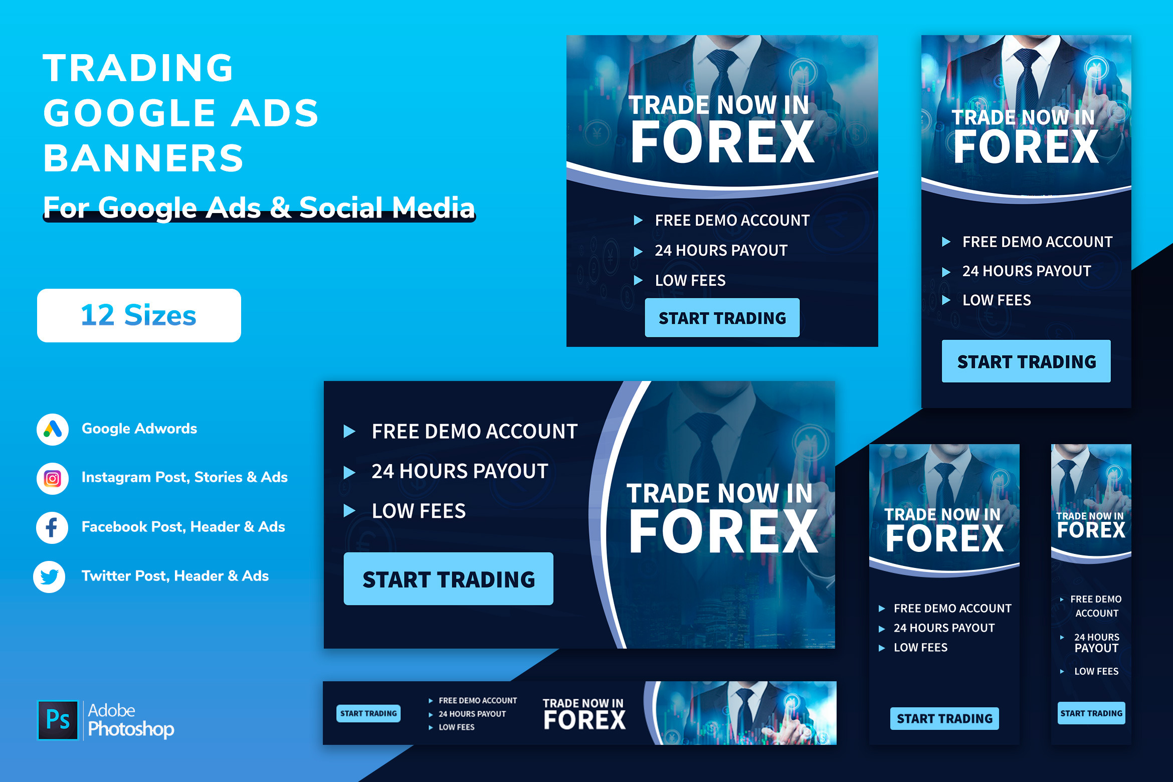 Trading in Forex Google Ads Banners, a Templates & Theme by ...