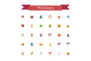Holidays Flat Icons | Icons ~ Creative Market