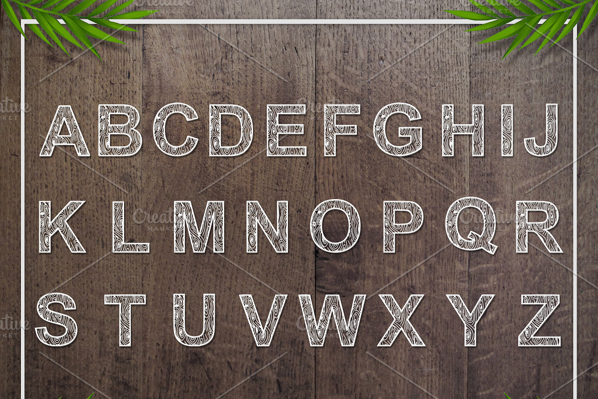 26 vector letters wood texture pack, a Branding & Logo Template by Piro ...