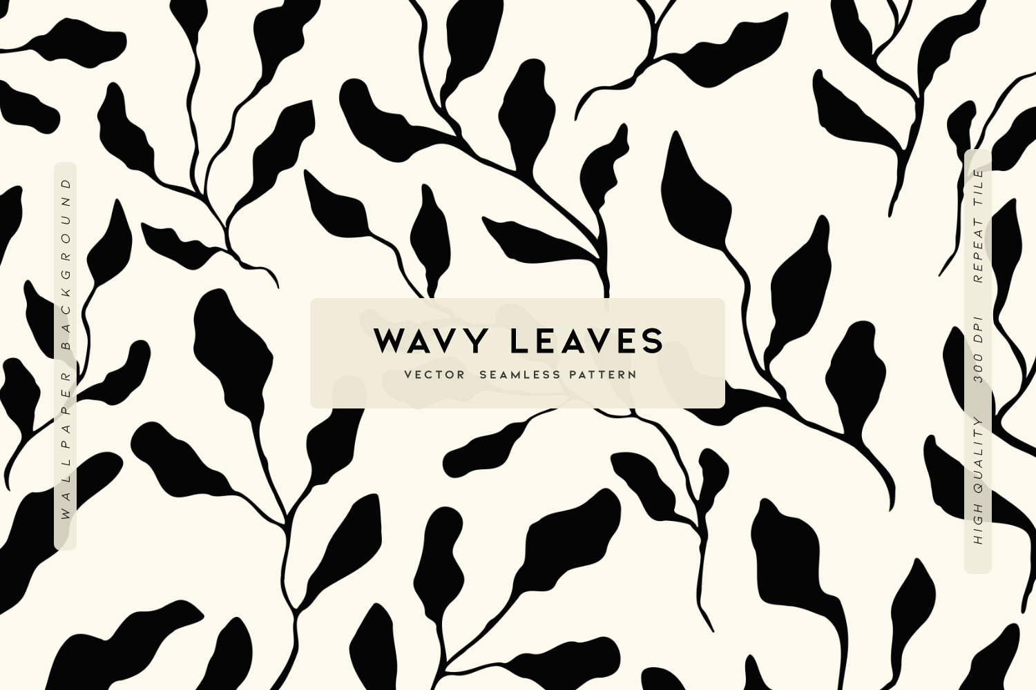 Wavy Leaves, a Pattern Graphic by MalyskaStudio