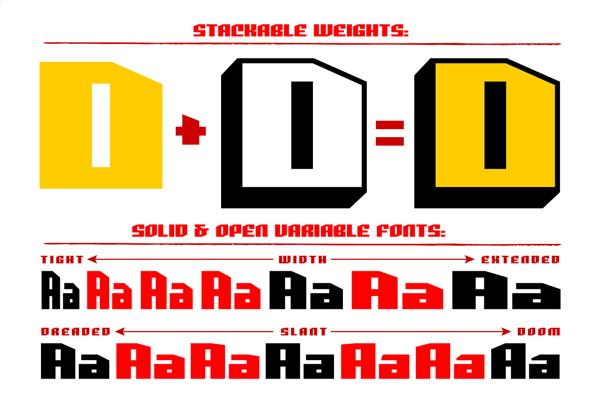 Deadline Tight - tall blocky 3D font, a Font by Comicraft Fonts