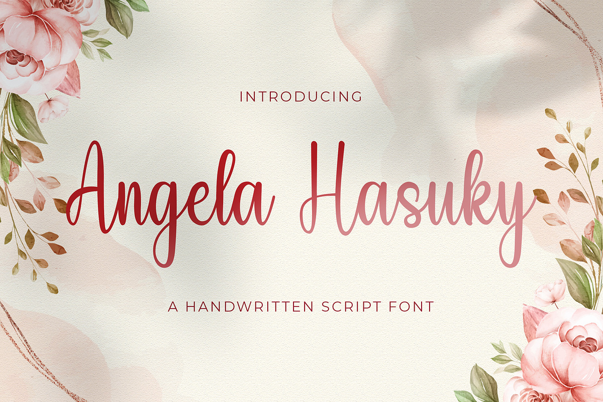 Angela Hasuky - Handwritten Font, a Script Font by StringLabs