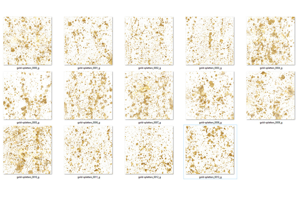 Gold Paint Splatter Overlays, a Texture Graphic by Digital Curio ...