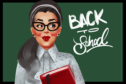 Business Pin-up girls, an Education Illustration by Ira Cvetnaya