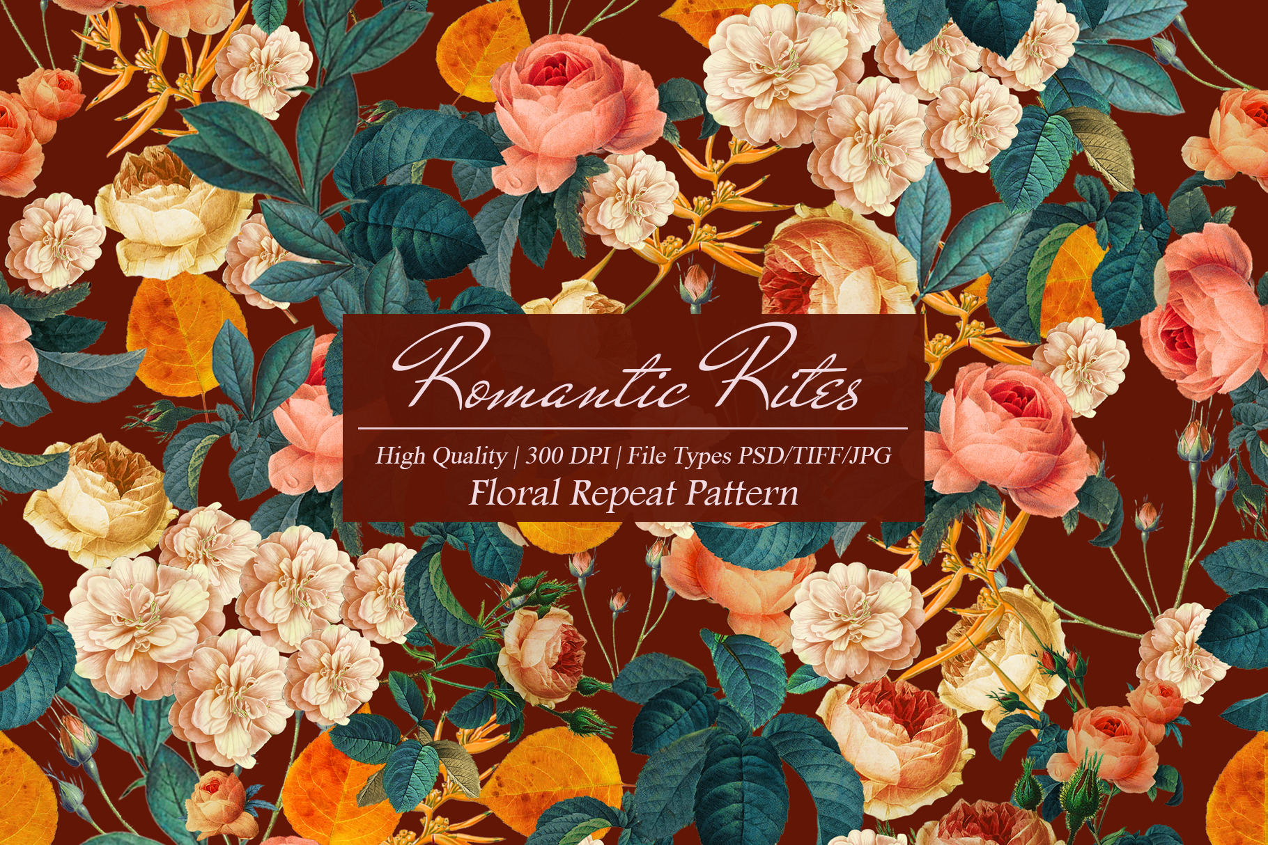 Romantic Rites Floral Pattern, a Pattern Graphic by GND ART STUDIO