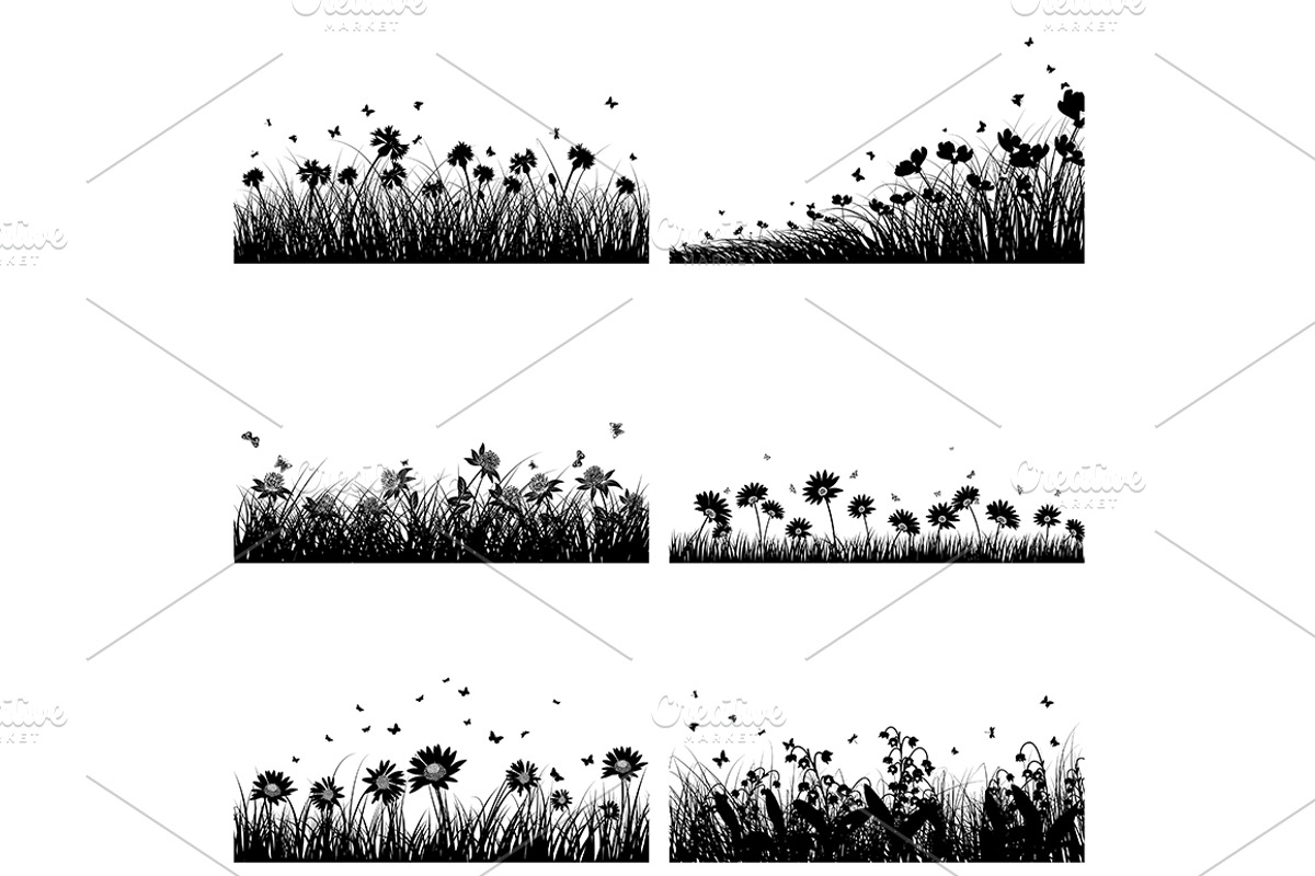 6 Meadow Design, an Illustration by Pavel Vectors