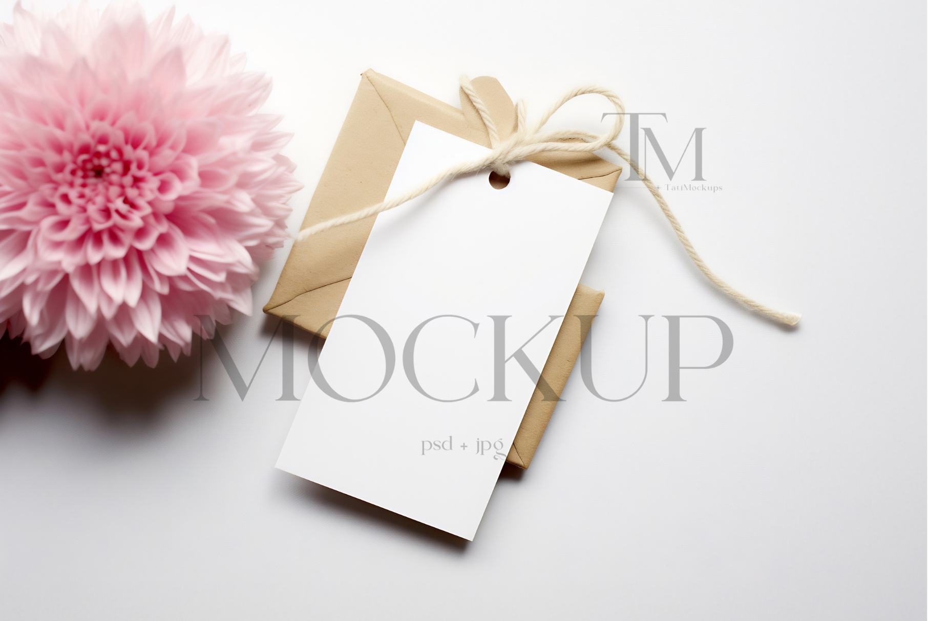 Gift Tag Mockup, 2x3.5 Tag Mockup, a Product Mockup by TatiMockup
