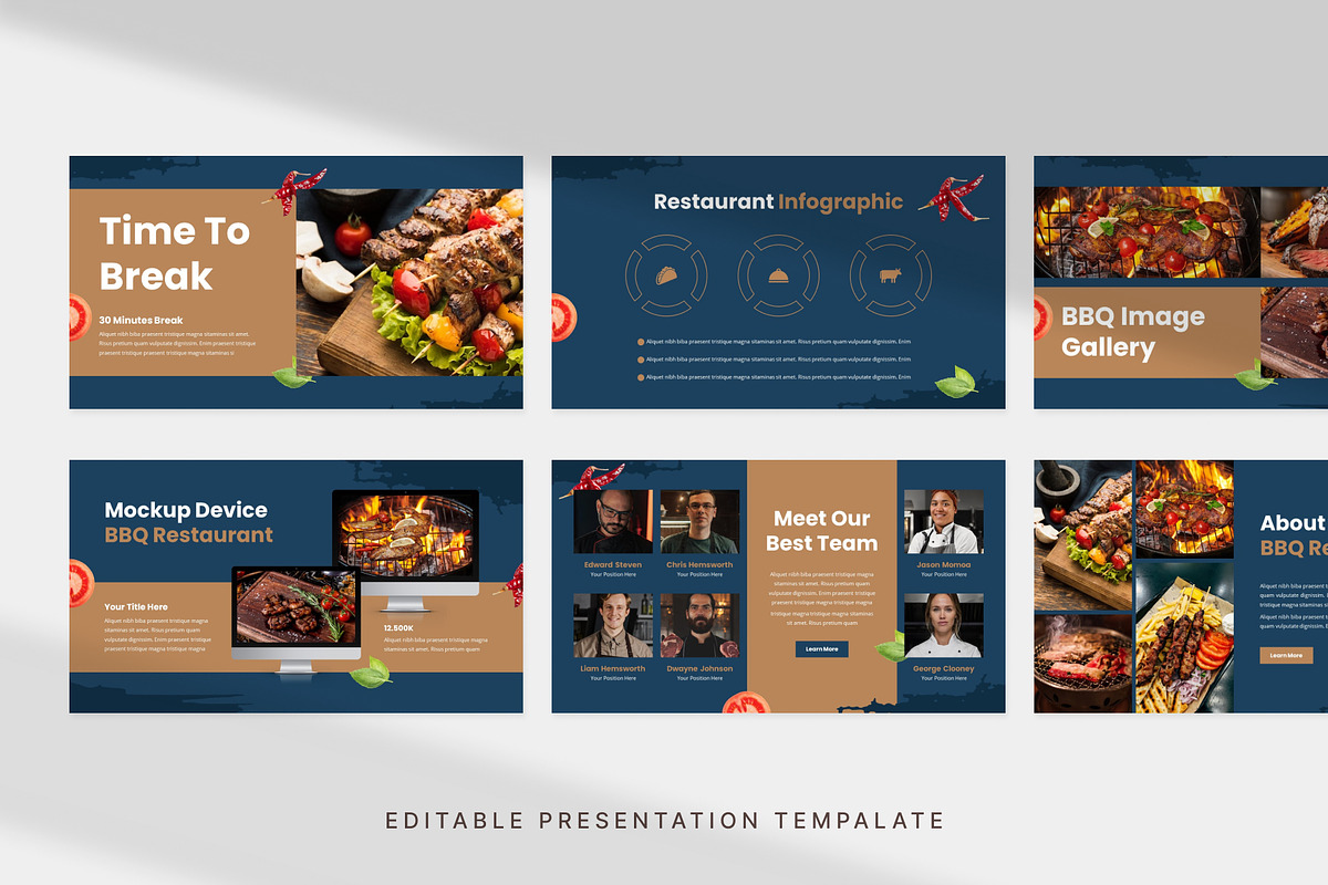 Barbeque Restaurant - PowerPoint Template