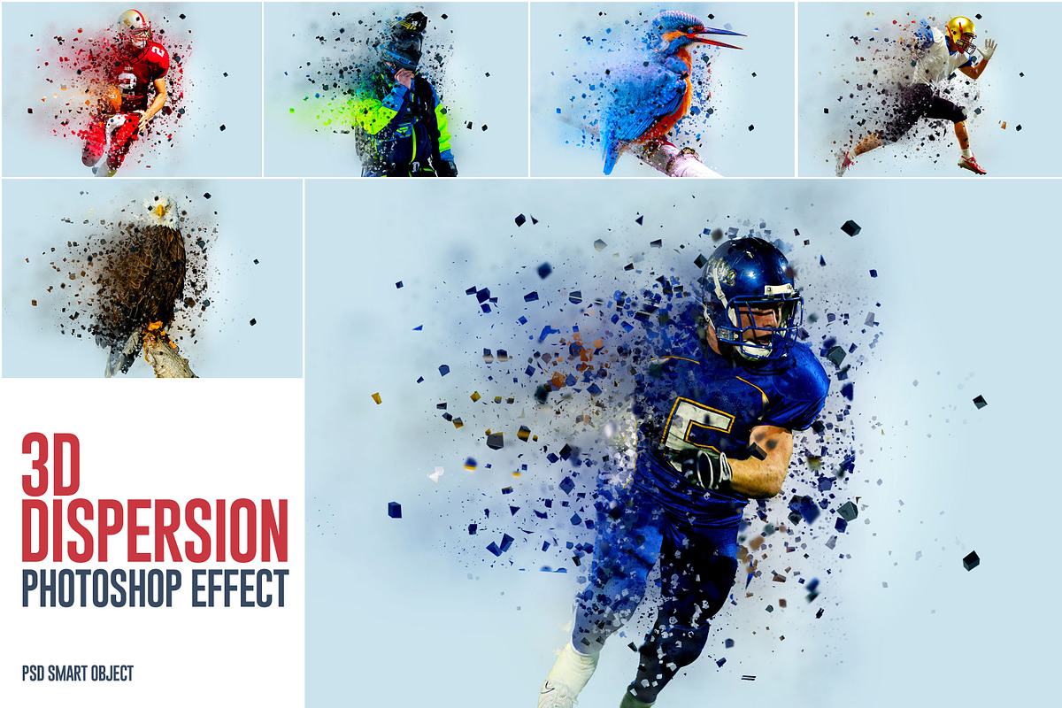 3D Dispersion Photoshop Effect