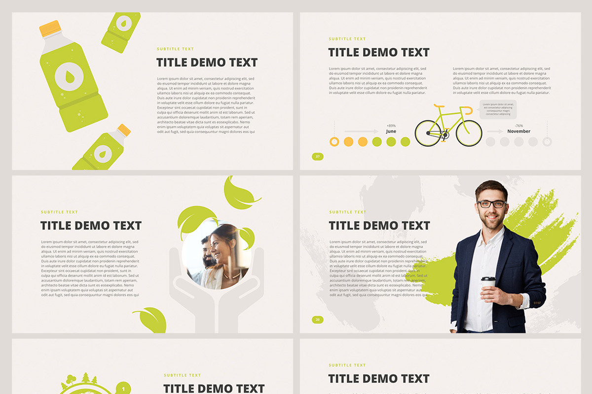 Organic Google Slides Template, a Presentation Template by HiSlide.io