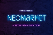 Neomarket - Retro Neon Font, a Sans Serif Font by Typia Nesia