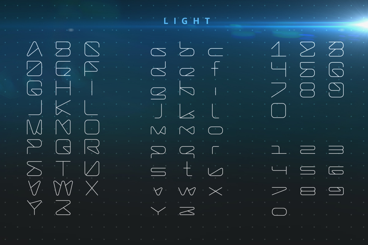 LineTech futuristic technology font, a Sans Serif Font by Sentavio