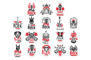 Set of vintage rock logos. Original, an Object Graphic by TopVectors