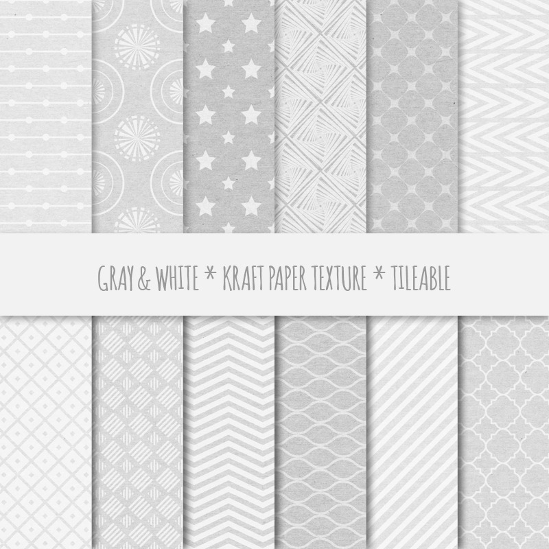 Gray Geometric Seamless Patterns, a Pattern Graphic by DESIGN BY nube