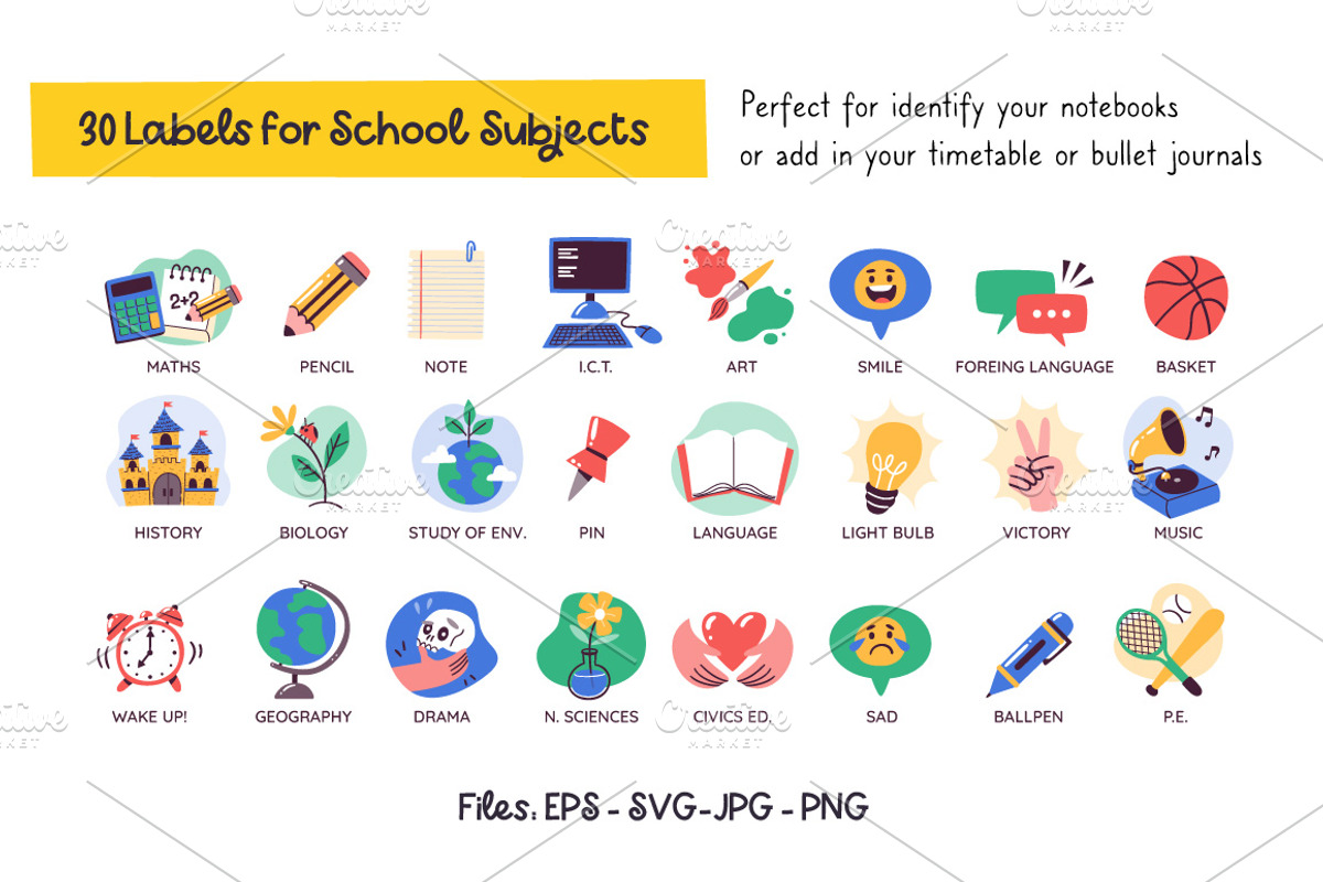 School Labels for Students