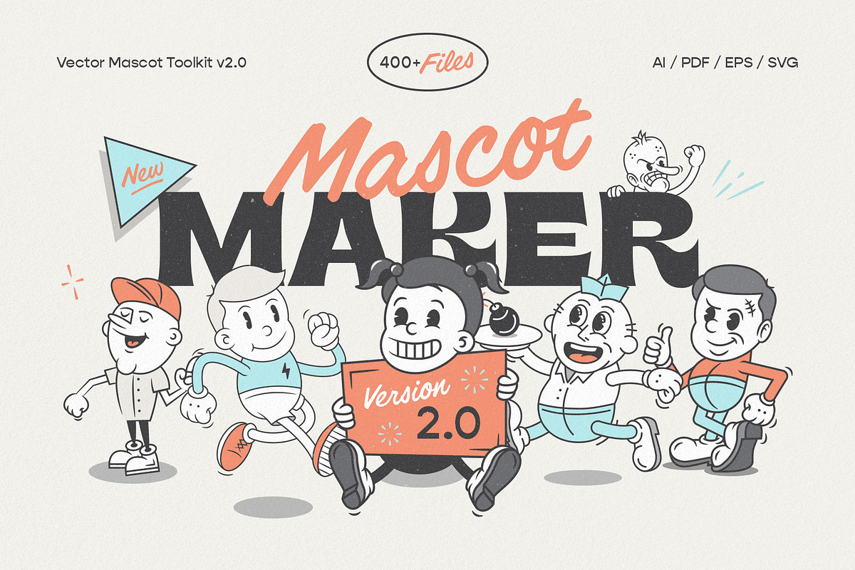 Mascot Maker v2.0: Vector Toolkit, a Person Illustration by Staple.