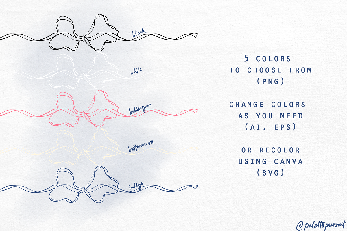 Coquette bows and ribbon frames | Creative Market