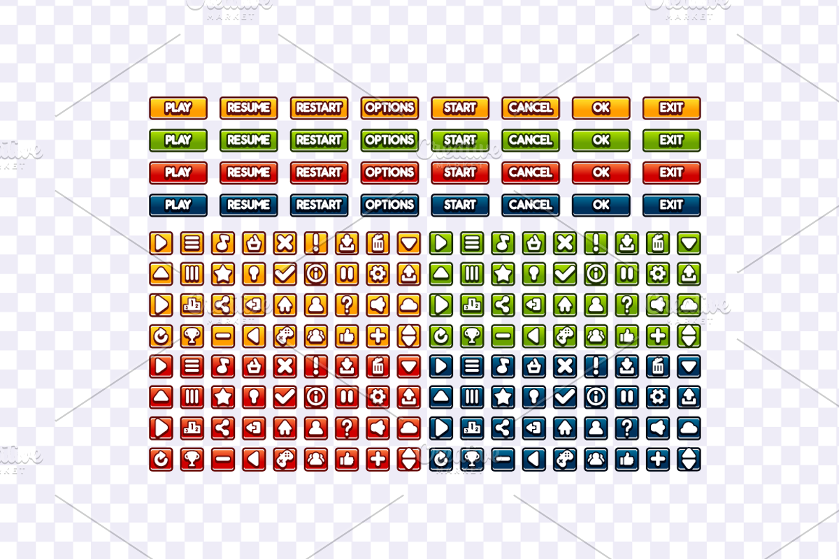 Buttons, an UI Kit Template by yurakr
