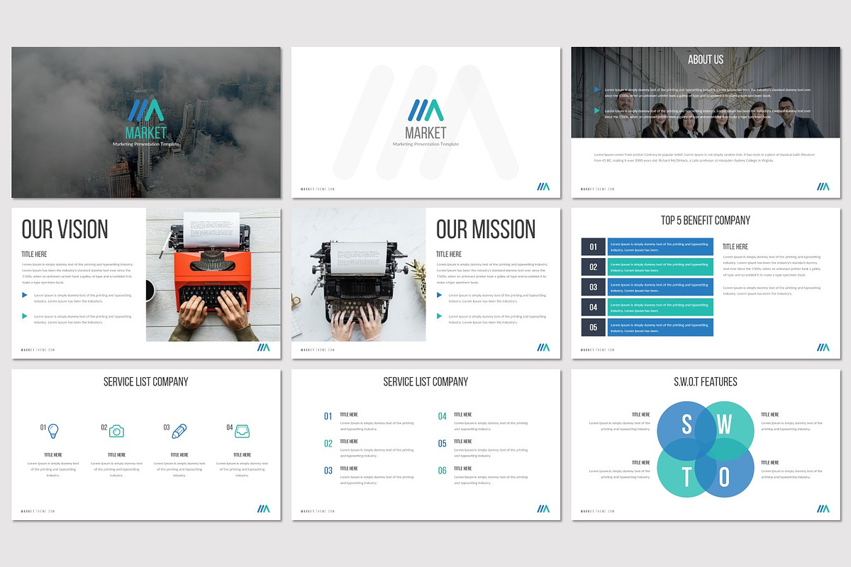 Market - Powerpoint Template, a Presentation Template by inspirasign