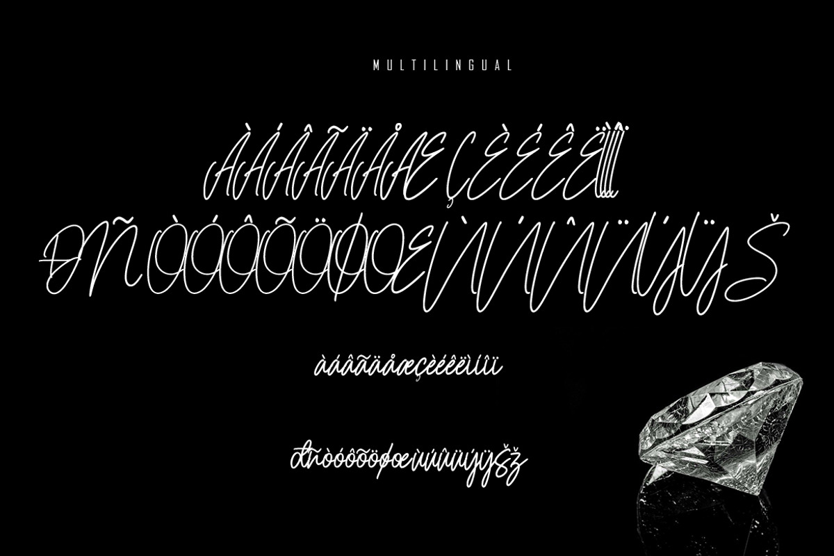 Diamond Signature - Handwritten Font, a Script Font by skiiller studio