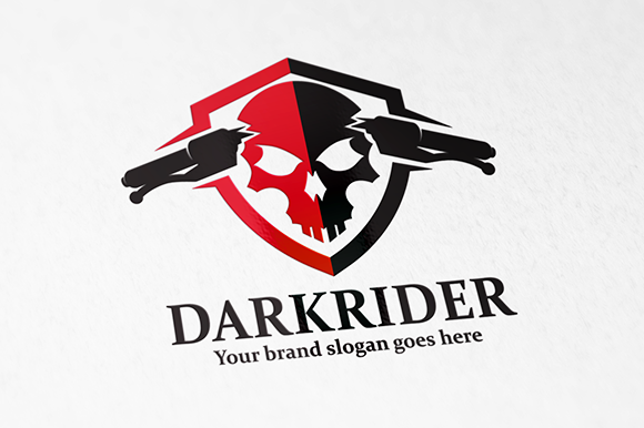 Dark Rider Skull Logo, a Branding & Logo Template by WheelieMonkey