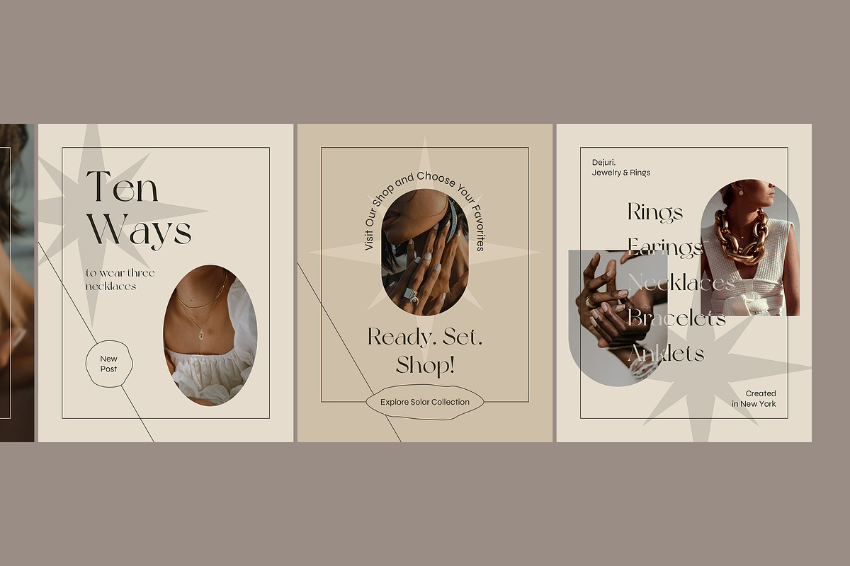 Jewelry Instagram Post + Carousel, a Social Media Template by Andrew ...