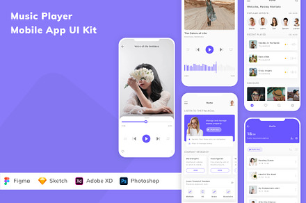 Synth Audio App UI Kit | UI Kits and Libraries ~ Creative Market