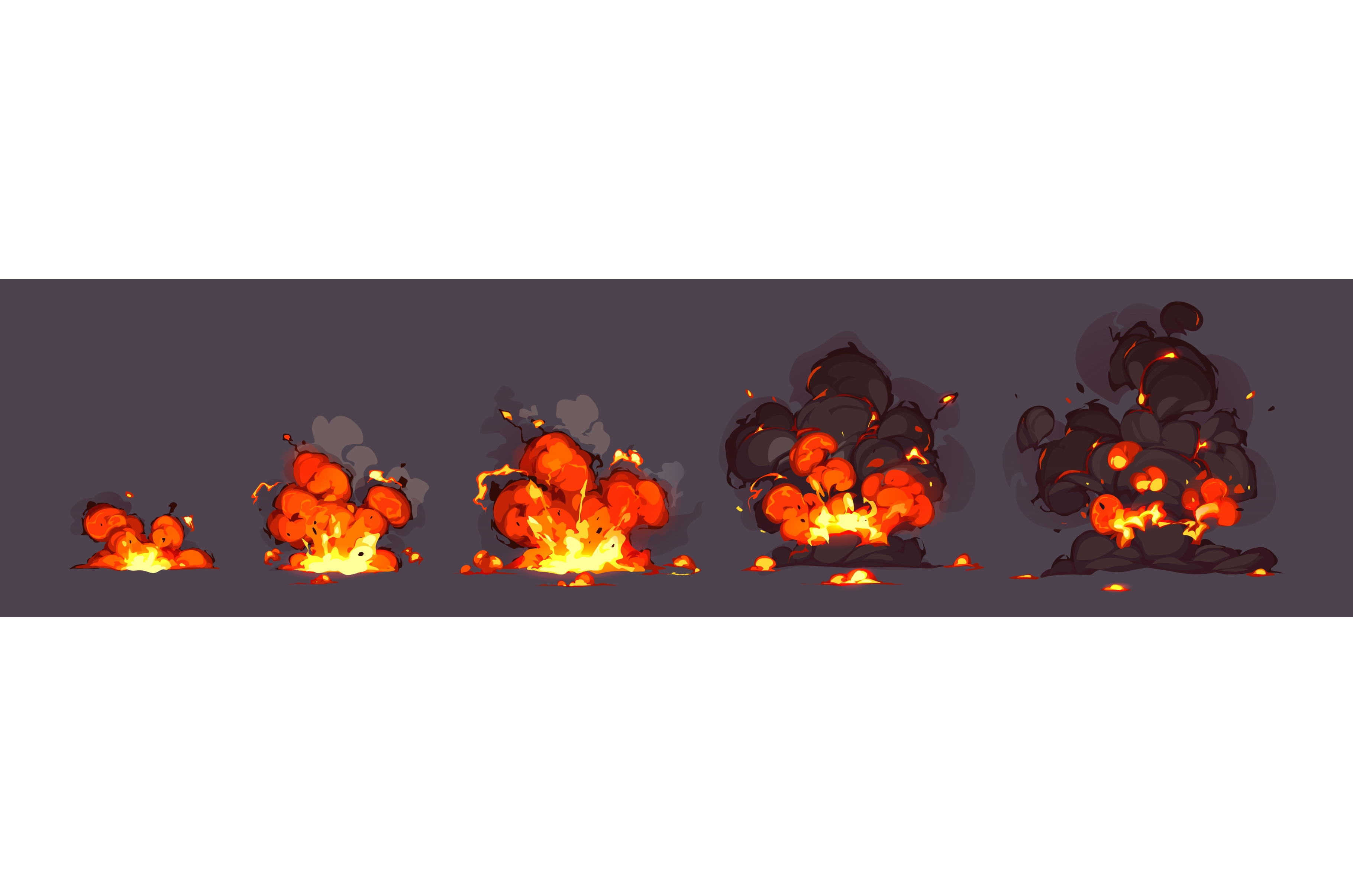 Explosion of bomb, rocket hit blast, a Texture Graphic by art PVP - market