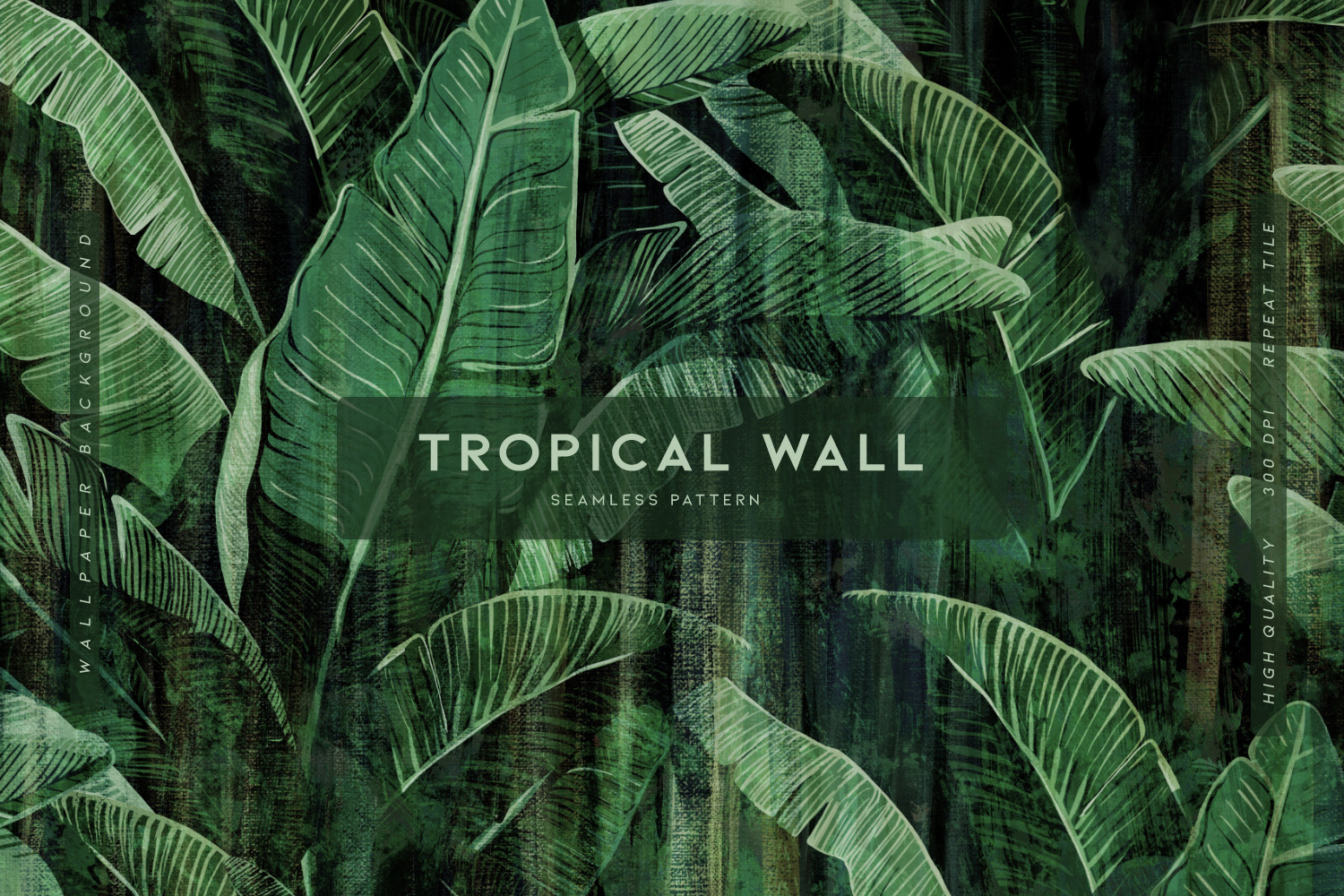 Tropical Wall, a Wallpaper Graphic by MalyskaStudio